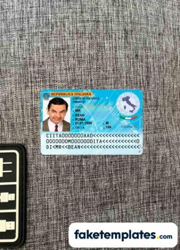 fake Italy la carta ID card download photolook and scan look PSD ...