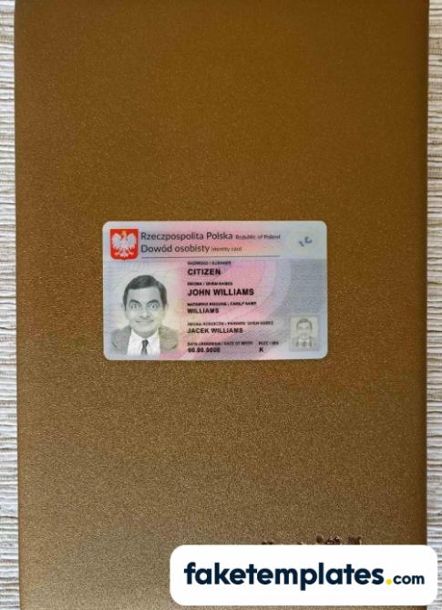 fake Poland ID card download photolook and scan look PSD templates | 2 ...