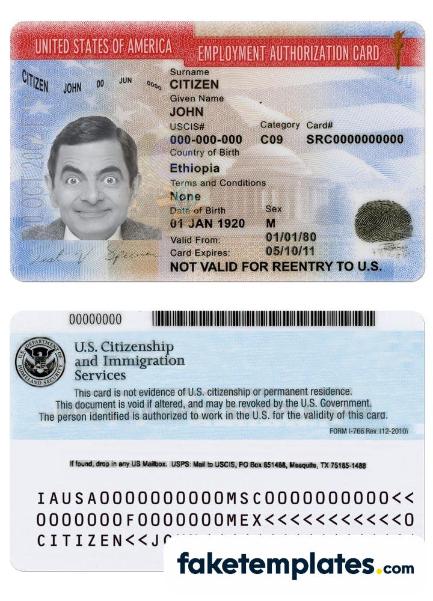 fake USA Colorado ID card download PSD template - download fake ...
