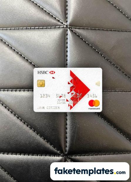 fake Singapore HSBC Bank Mastercard photolook and scan look download ...