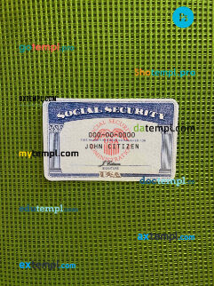 fake USA SSN photolook paper background download photolook and scan ...